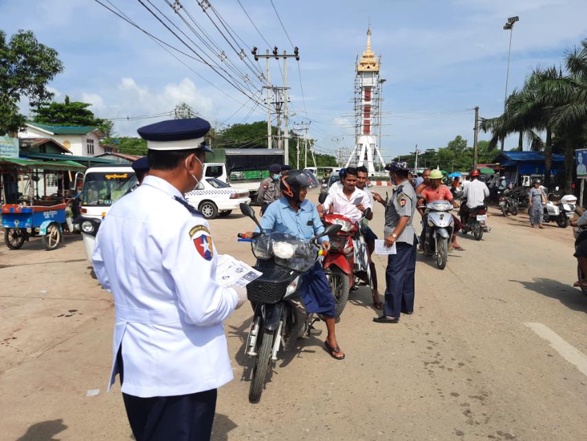 ဒလမြို့နယ်တွင် ယာဉ်အန္တရာယ်ကင်းရှင်းရေး ၂၀၂၀ခုနှစ် မော်တော်ယာဉ်စီမံခန့